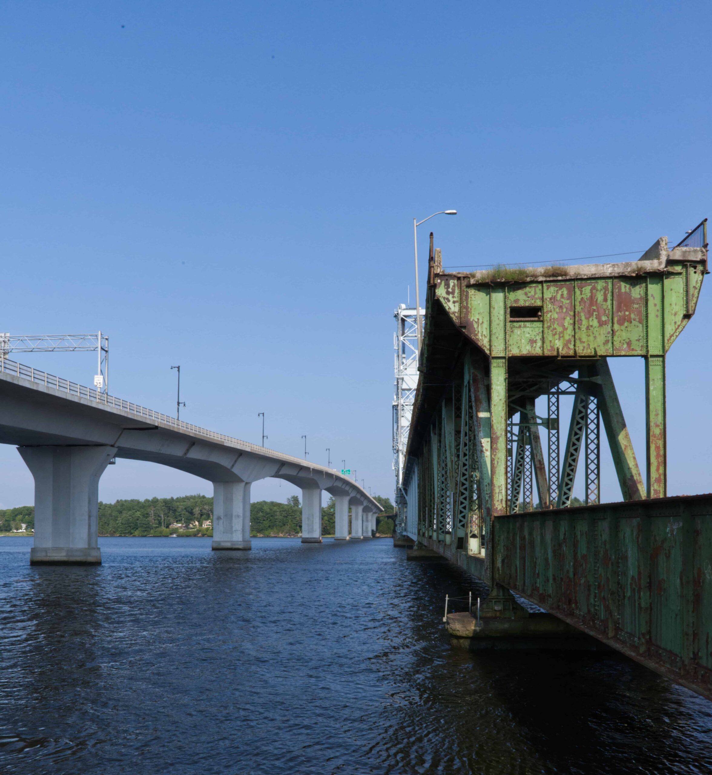 The Carlton Bridge, a Hulking Relic in Bath, Maine - Route 1 Views
