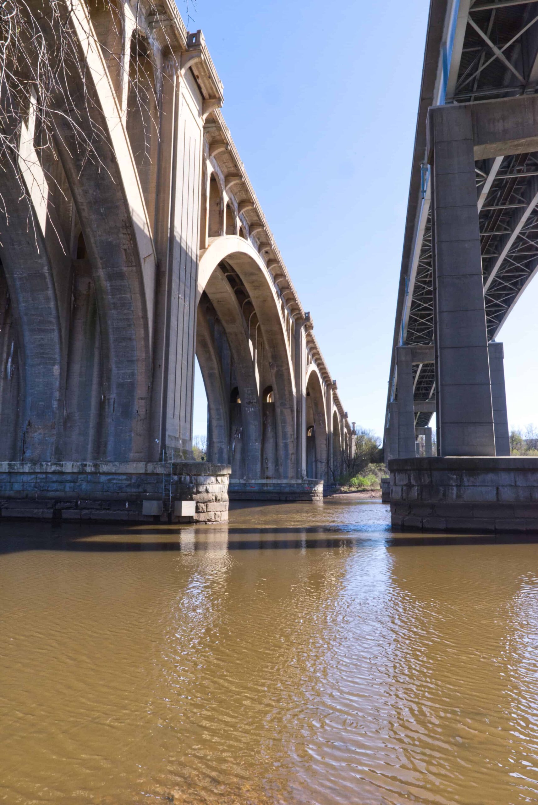 Father and Son Bridges over the Raritan River in New Jersey - Route 1 Views