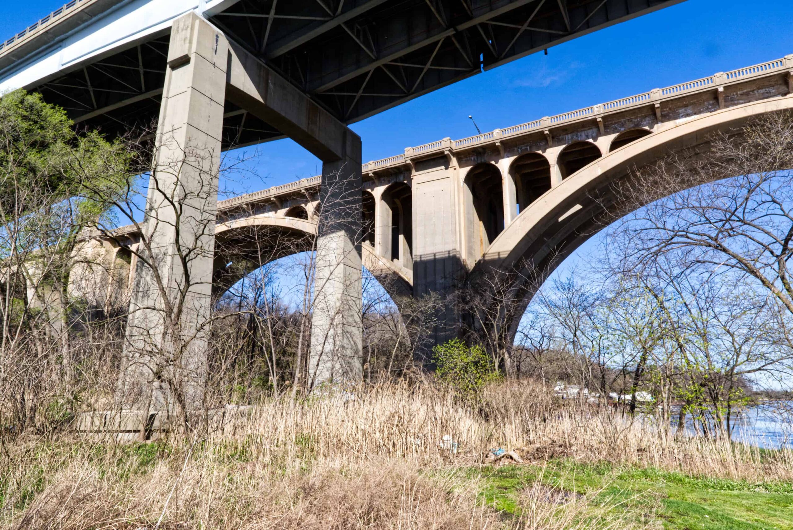 Father and Son Bridges over the Raritan River in New Jersey - Route 1 Views