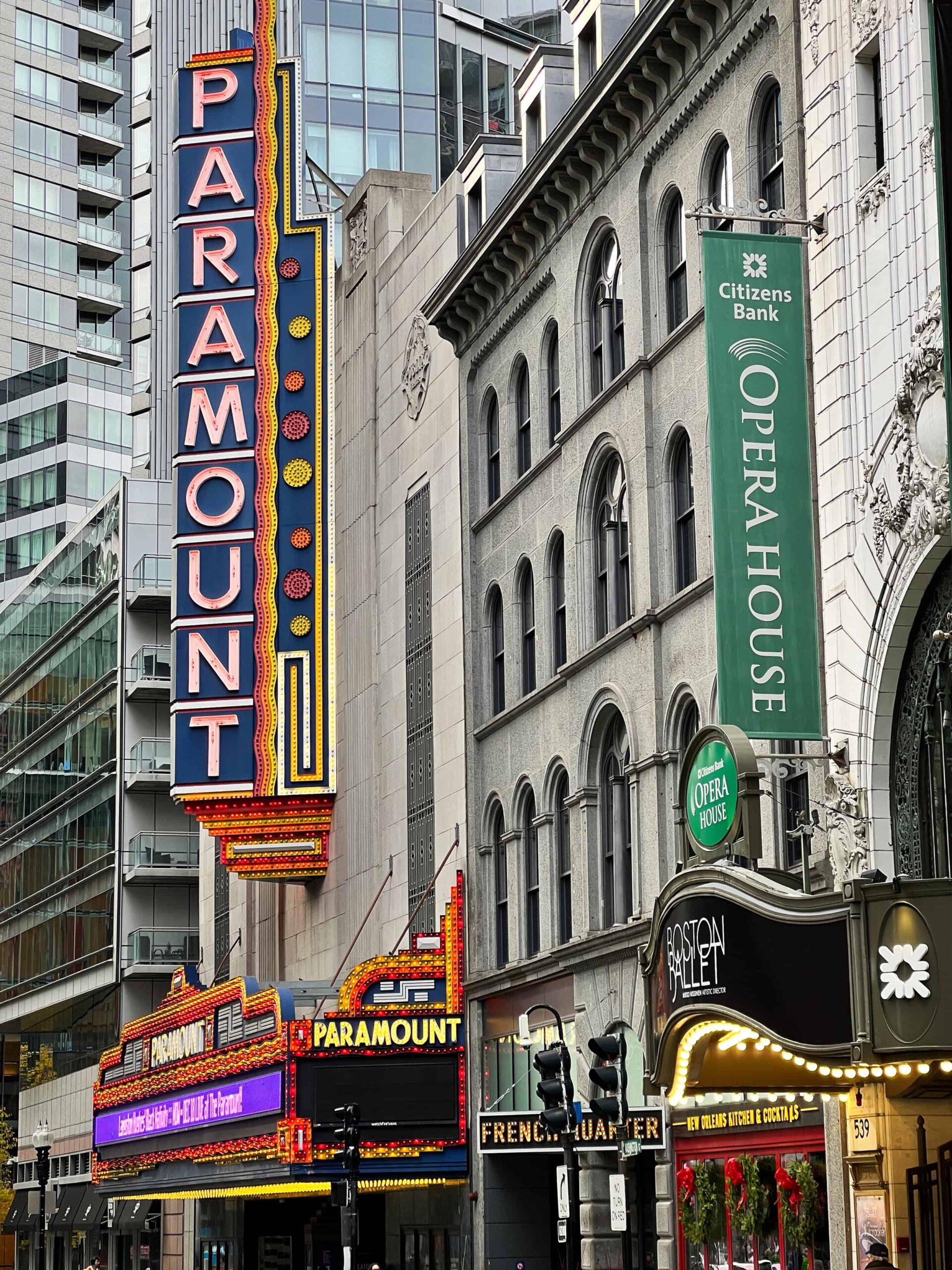 Then and Now - The Paramount Theatre - Boston, MA - Route 1 Views