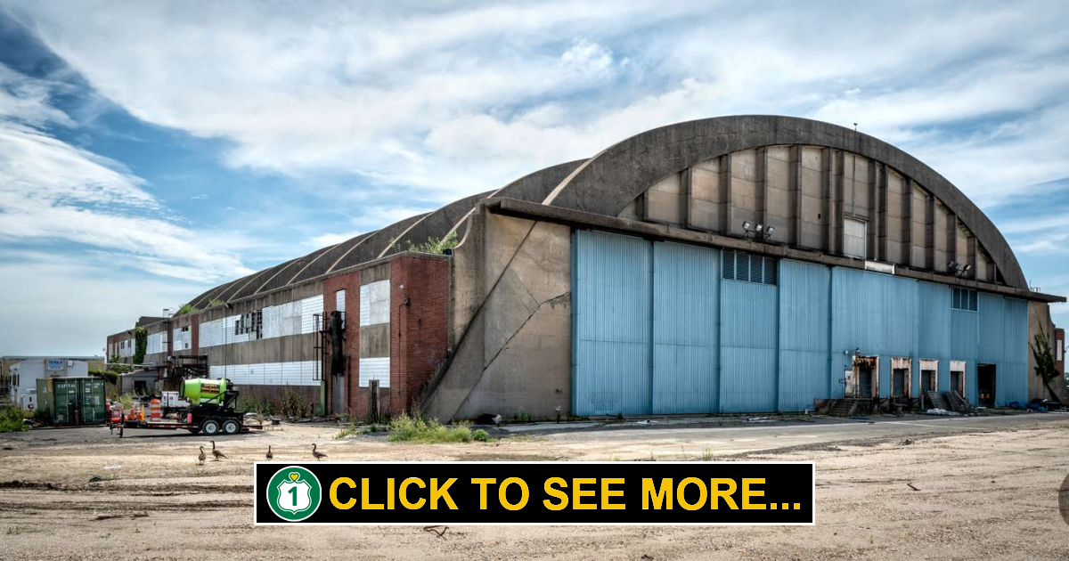 Mustin Field Seaplane Hangar - Route 1 Views