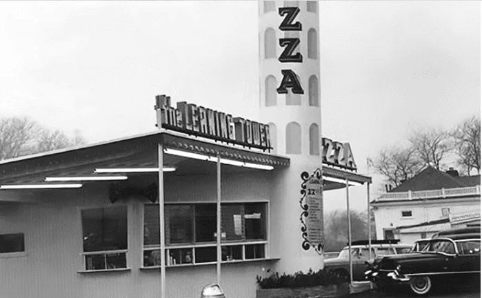 The Iconic Prince Pizzeria and Its Leaning Tower of Pizza - Route 1 Views
